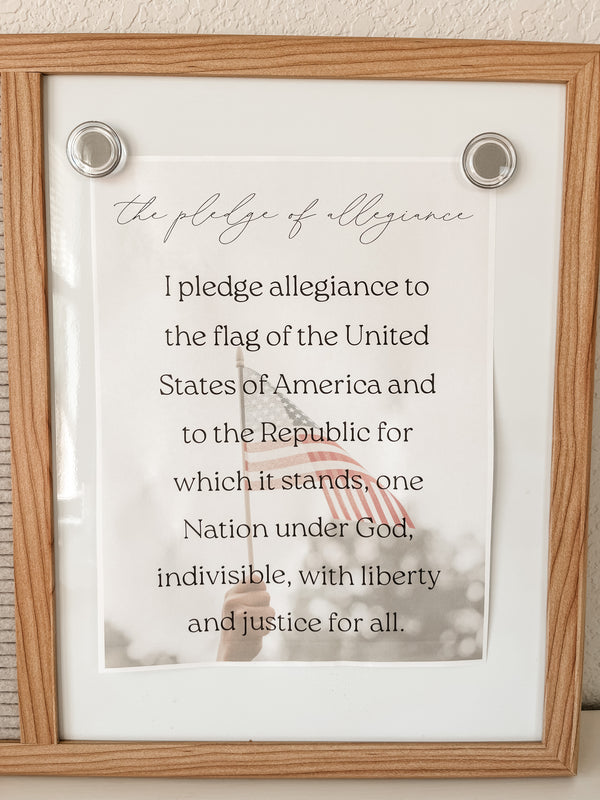 Pledge of Allegiance Printable – Sage Cottage Collection